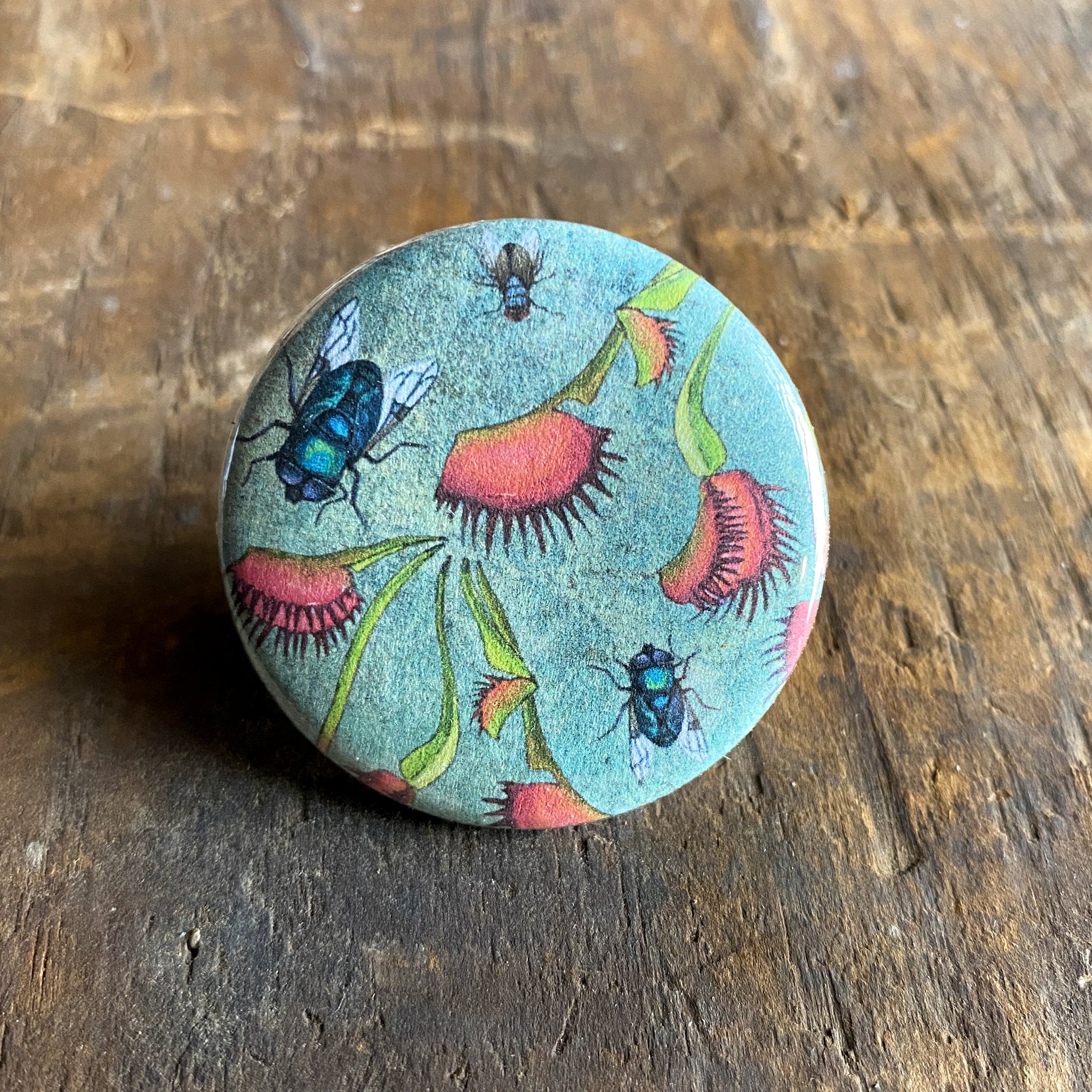 Venus Flytrap - Hand Pressed Button/Pin - 1.5"
