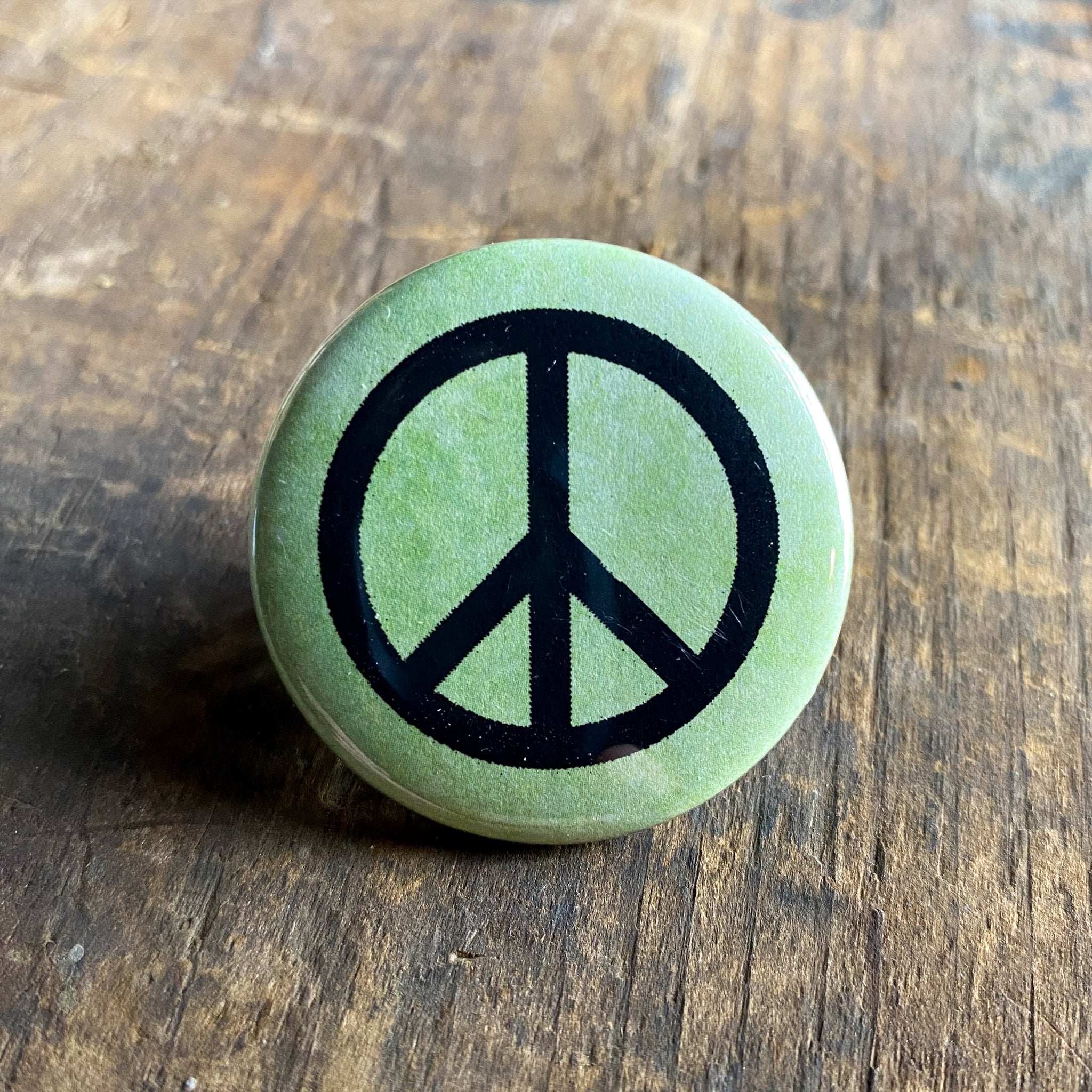 Peace Sign - Hand Pressed Button/Pin - 1.5"