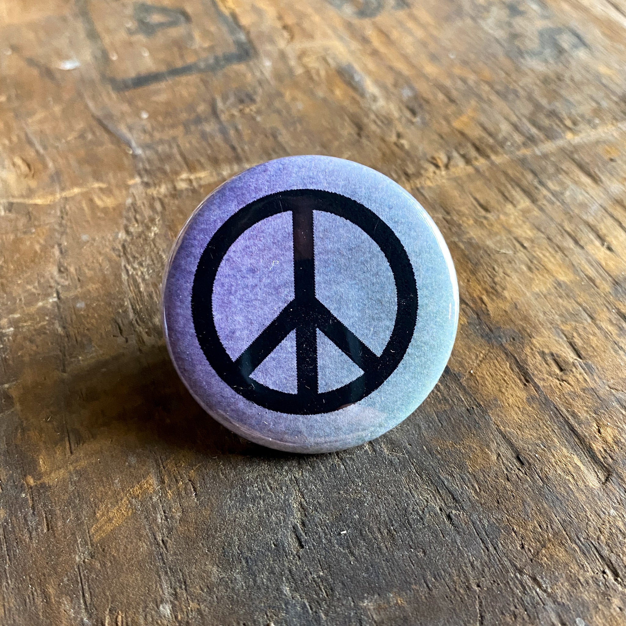 Peace Sign - Hand Pressed Button/Pin - 1.5"