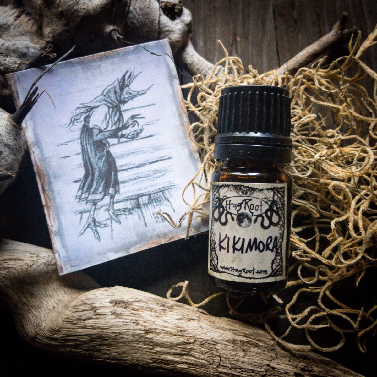 KIKIMORA-(Frankincense, Patchouli, Vanilla, Clove, Rose, Cedar, Black